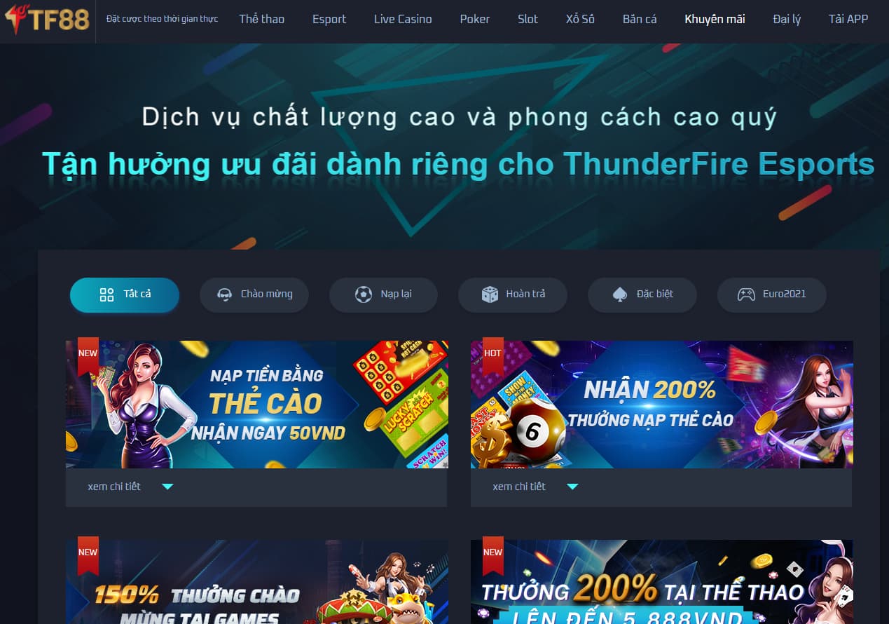 TF88 – Nhà cái cá cược bóng đá, Esports, casino trực tuyến số 1 Châu Á